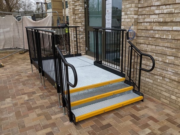 Modular Steps. Metal stairs from Rapid Ramp Systems